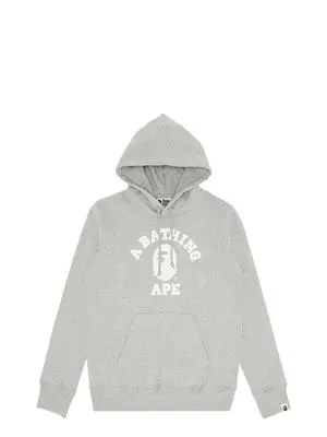 A BATHING APE College Pullover Hoodie - Grey