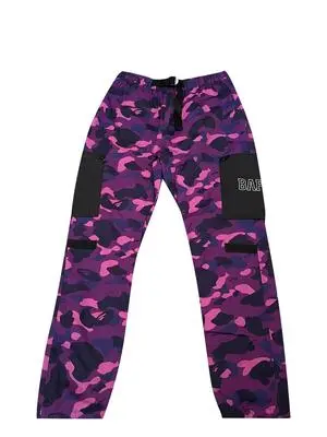 A BATHING APE Color Camo Military Pants - Purple