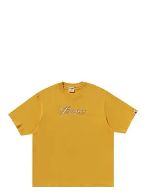 A BATHING APE Logo Relaxed Fit Tee - Yellow