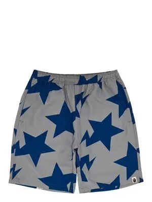 A BATHING APE Sta Pattern Beach Shorts - Grey