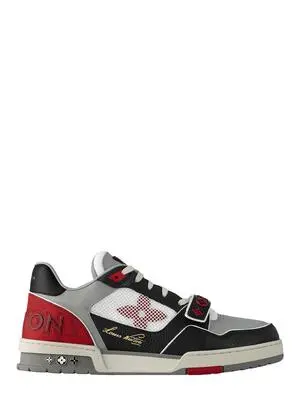 LOUIS VUITTON Trainer Low Velcro Strap Sneakers - Grey