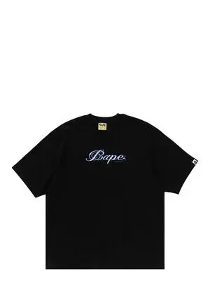 A BATHING APE Logo Relaxed Fit Tee - Black