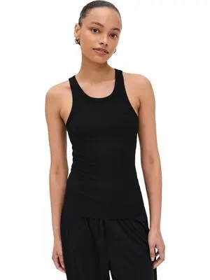 Eterne High Neck Fitted Tank - Black