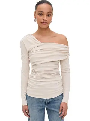 Susana Monaco Carryover Shoulder Top - Blanched Almond