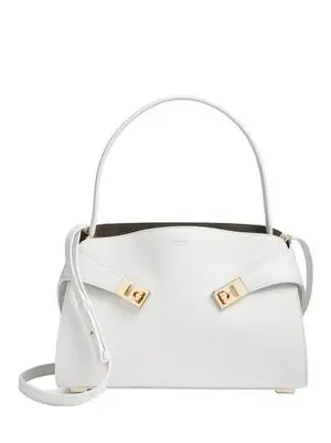 FERRAGAMO Small Hug Top-handle Bag - Optic White/ Concrete