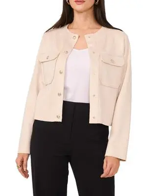 VINCE CAMUTO Vince Camuto Raw Edge Cropped Jacket