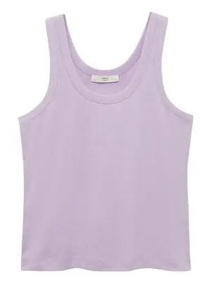 Mango MANGO Scoop Neck Tank Lilac