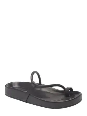 CHOCOLAT BLU Zina Leather Slide Sandal - Black Leather