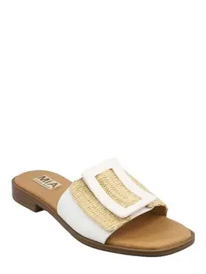 Mia Barbados Slide Sandal - Natural/ White