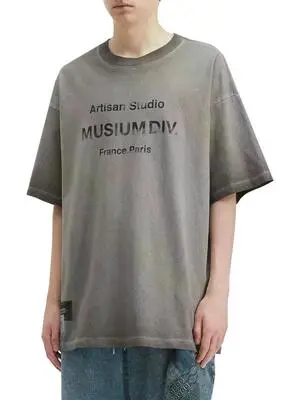 MUSIUM DIV. Graphic-print Oversized T-shirt - Grey