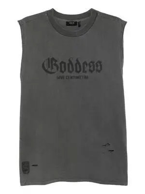 FIVE CM Graphic-print Vest - Grey