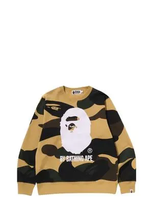 A BATHING APE Giant 1st Camo Crewneck Sweatshirt - Yellow