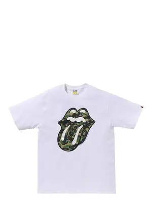 A BATHING APE X Rolling Stones Tee Shirt - White