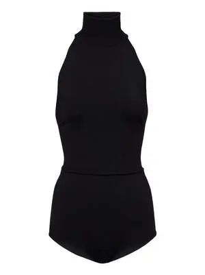 Max Mara Apogeo Knitted Turtleneck Bodysuit - Black