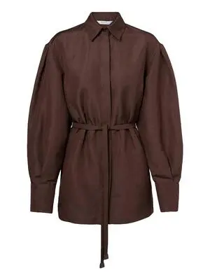 Max Mara Affari Belted Shirt - Brown