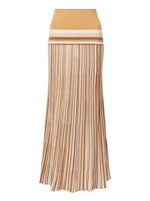 Faithfull The Brand Citara Striped Maxi Skirt - Beige