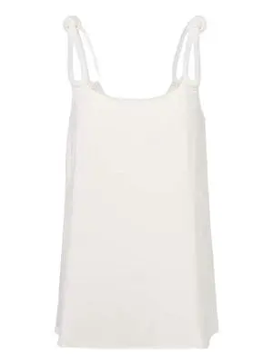 Max Mara Faida Gathered Jersey Top - White
