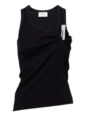 Coperni Washing Clip Cotton Jersey Tank Top - Black