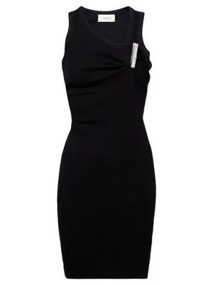 Coperni Washing Clip Cotton Jersey Minidress - Black