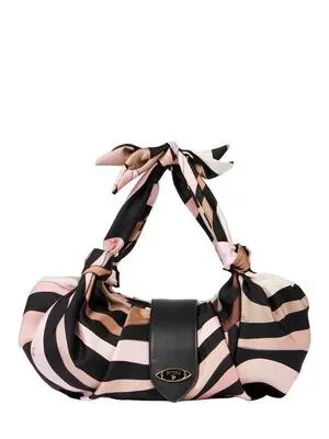 Emilio Pucci Small Twill Shoulder Bag - Black