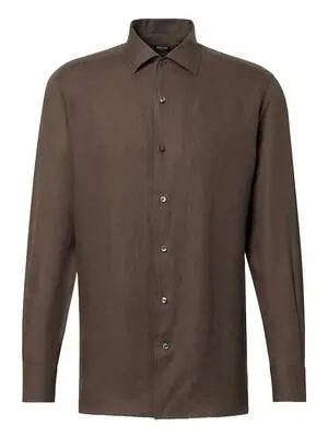 Zegna Linen Shirt - Brown