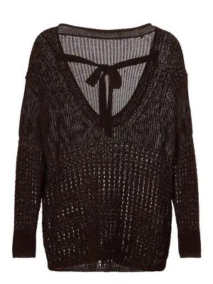 Max Mara Paggi Cotton-blend Sweater - Brown