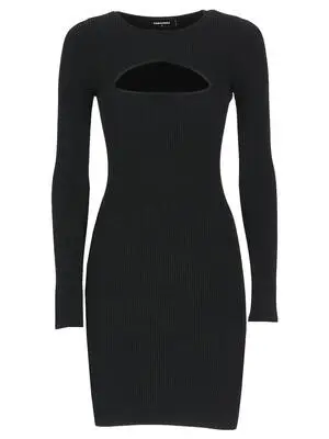 Dsquared2 Fitted Long Sleeve Dress - Black