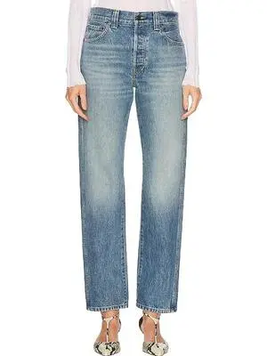 Khaite Callum Straight Leg Jeans - Heath