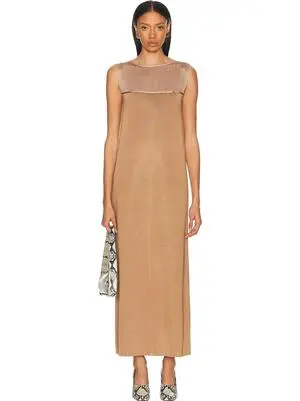 Khaite Ruslan Dress - Almond
