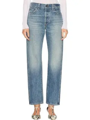 Khaite Callum Straight-Leg Jeans Heath