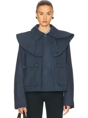JW Anderson Cropped Trench Jacket - Light Indigo