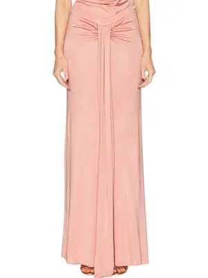 TOM FORD Textured Lustrous Long Skirt - Dark Antique Pink