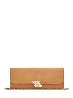 LK BENNETT Aria Leather Clutch - Bei-trench