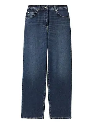 REISS Mid-rise Straight-leg Denim Jeans - Mid Blue