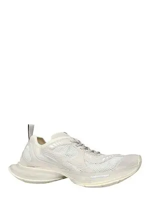 Balenciaga Circuit Faux-leather And Mesh Low-top Trainers - Beige