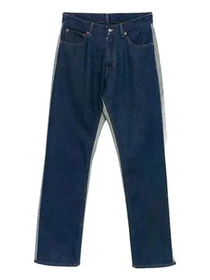 MAISON MARGIELA Patched Straight-leg Jeans - Blue