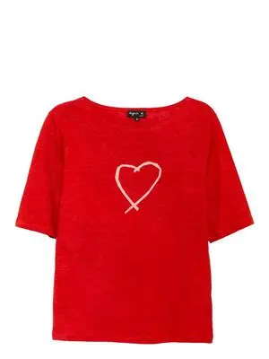 AGNÈS B. Sarajevo Heart Printed T-shirt - Red