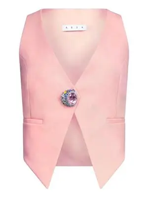 AREA Crystal-embellished Gilet - Pink