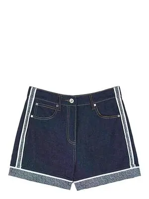 Ports 1961 P-logo Denim Shorts - Blue