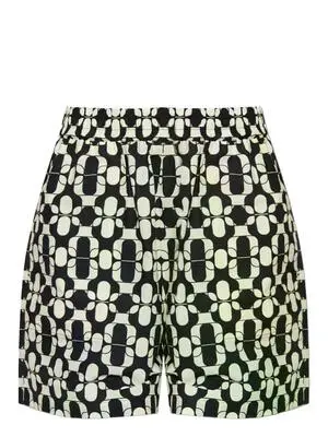 Moncler Geometric-pattern Shorts - White