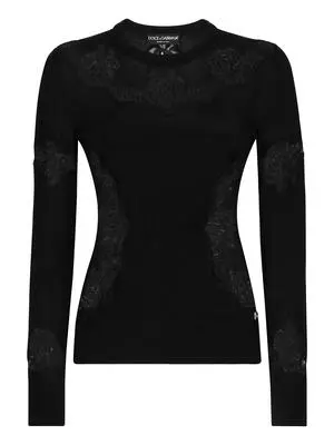 Dolce & Gabbana Cashmere And Silk Sweater - Black