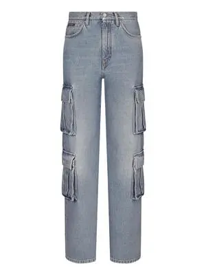 Dolce & Gabbana Cotton Denim Cargo Jeans - Multicolor