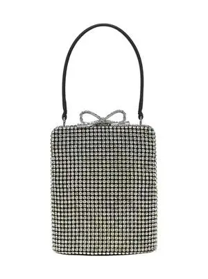 SELF-PORTRAIT Crystal Embellished Tote - Grey