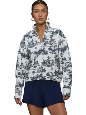 Carbon38 Carbon38 Toile Half Zip Pullover Toile Print