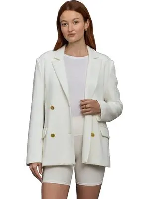 Carbon38 Double Breasted Blazer - White