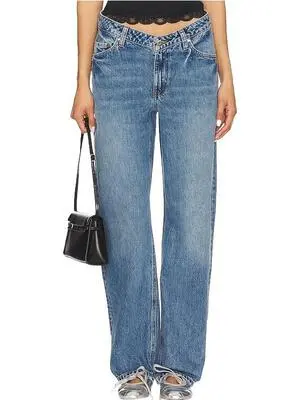 LOVERS AND FRIENDS V Front Curve Jeans - Kiss Indigo