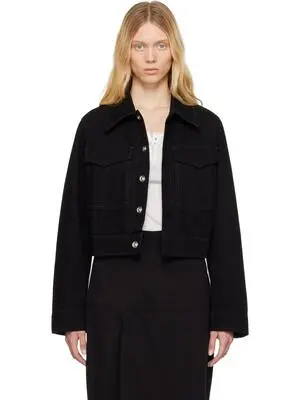 LEMAIRE LEMAIRE Two Pocket Cropped Denim Jacket Bk999 Black