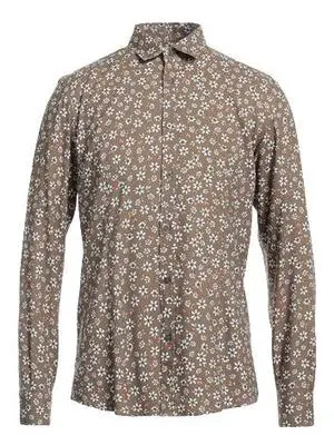 DANIELE ALESSANDRINI Shirt Size Viscose, Cotton - Brown