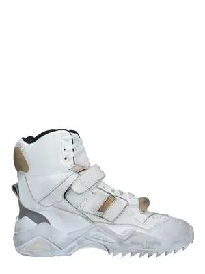 MAISON MARGIELA Soft Leather High-top Sneakers - White