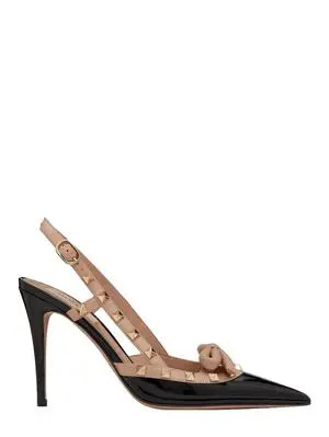 VALENTINO Valentino Garavani Rockstud Bow Slingback Pumps